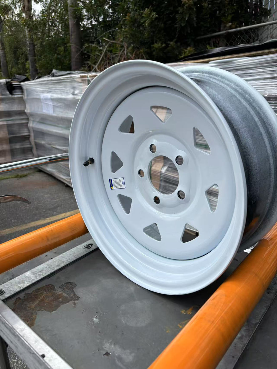 Steel wheel 15X6J 5X4.5inch BCD:3.19inch Offset0 8Spoke Load:2860 18.9 ...