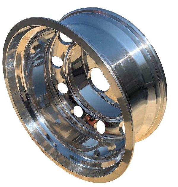 ALUMINUM BLANK WHEEL 24x8.25 116mm CBD: 168mm offset, 10 handholes wit ...