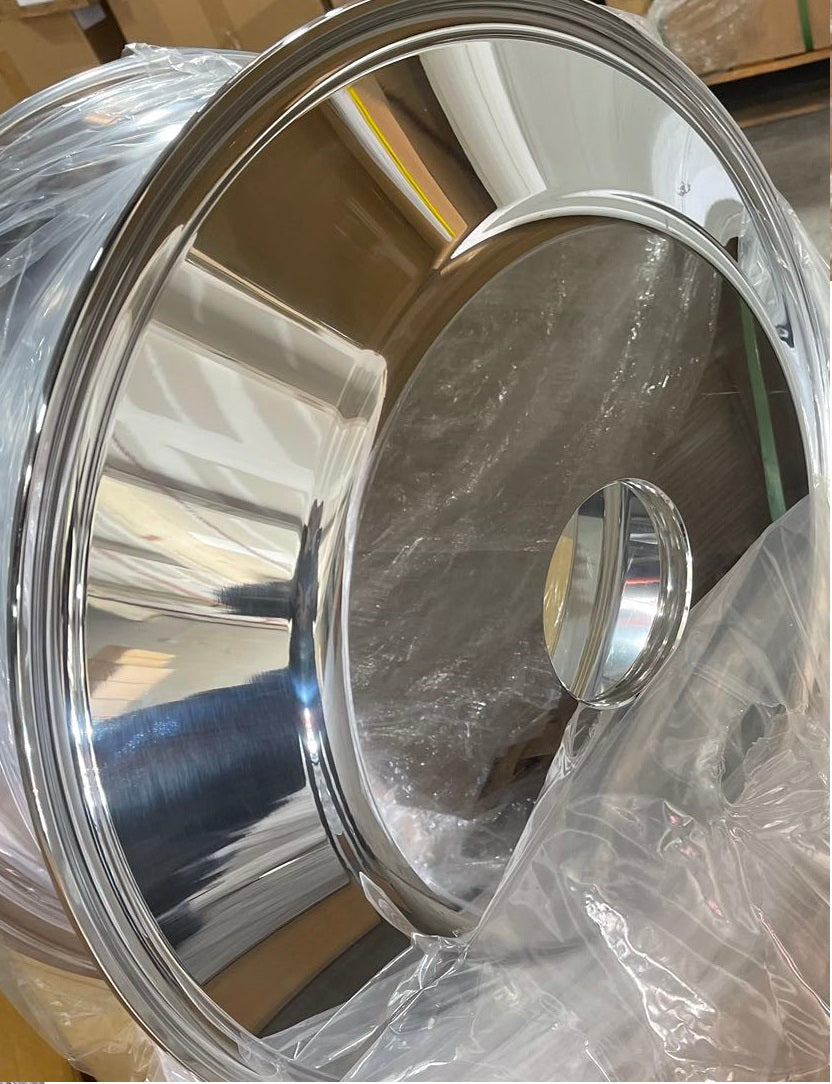 ALUMINUM BLANK WHEEL 22.5x8.25 24.5x8.25 116mm CBD: 168mm offset, Poli ...