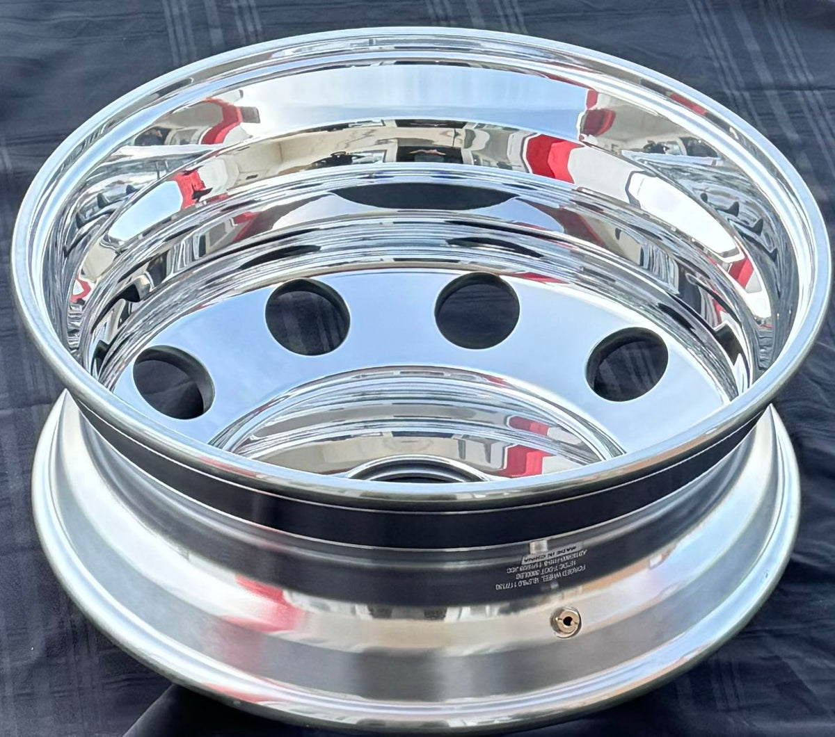ALUMINUM BLANK WHEEL 19.5x6.00 with 8 handholes 116mm CBD, 8handholes ...