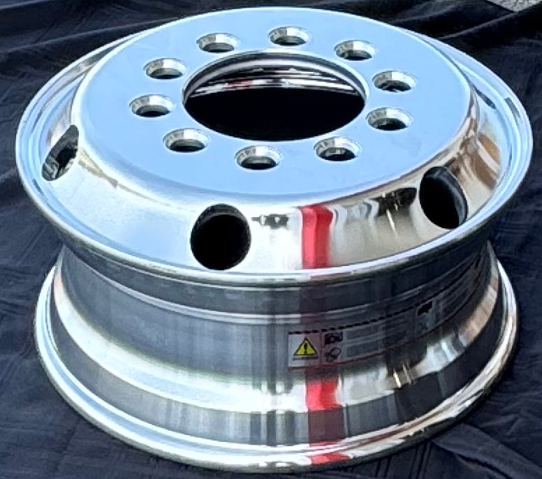 aluminum wheel 17.5"x6.75" Forged Aluminum Deepside polished 10-Hole, – american truck wheels