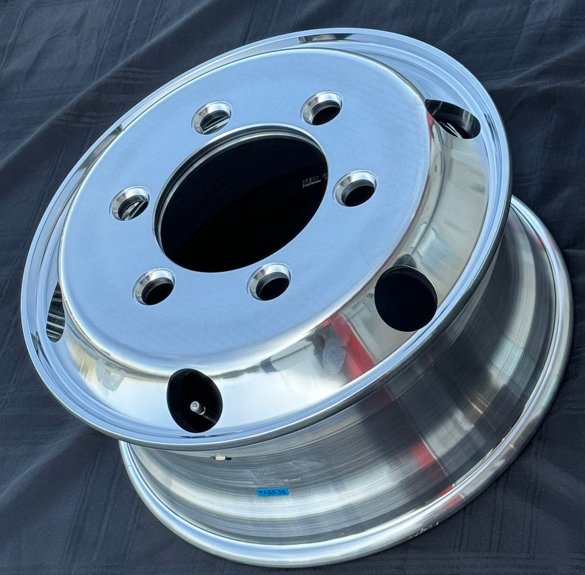 aluminum wheel 17.5"x6.75" Forged Aluminum Deepside polished 6-Hole, 2 – american truck wheels
