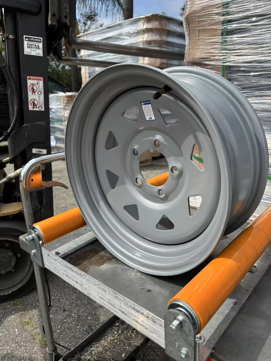 Steel wheel 15X6J 5X4.5inch BCD:3.31inch Offset0 8Spoke Load:2860 18.9 ...