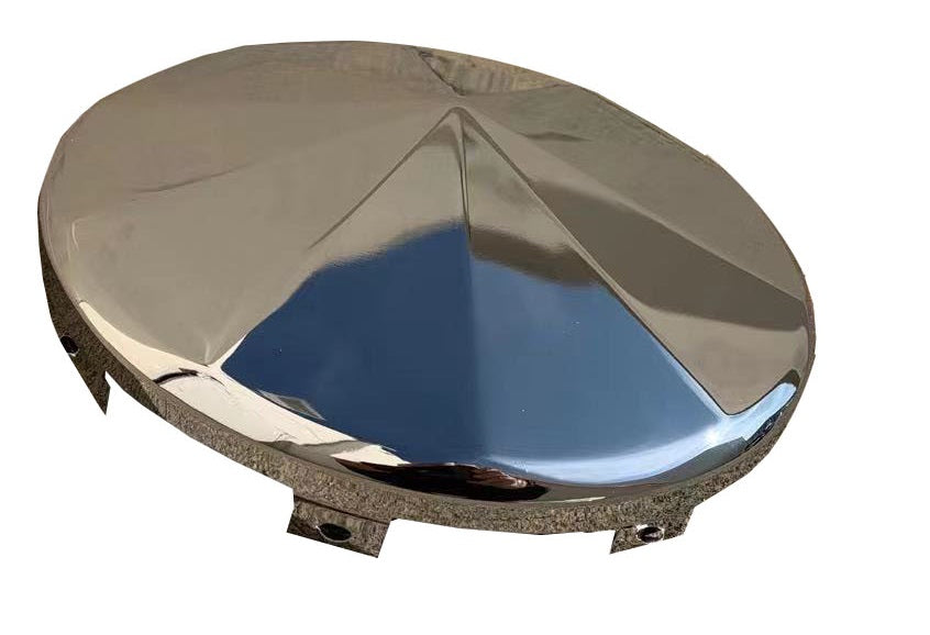 Chrome Metal Front Position Hub Cap with Diamond design for 220.1mm 10 ...