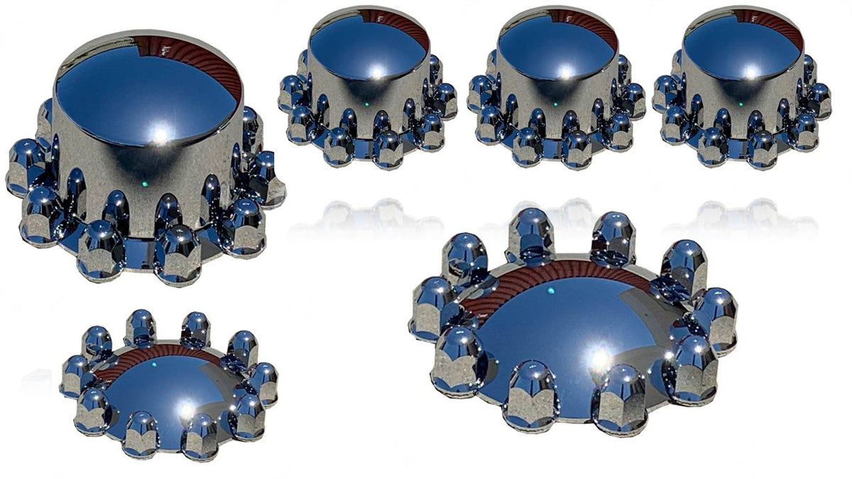 Chrome ABS plastic Hub Cap with Moon design top Covers as Kit for 10-h ...